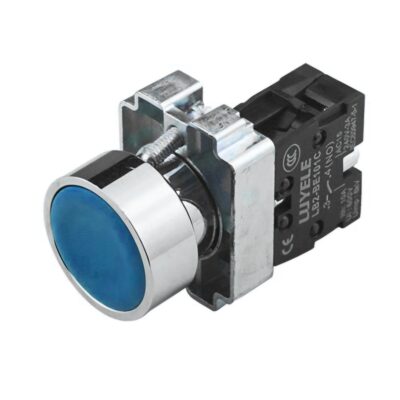 Latching Blue Push Button Switch - automatic switches